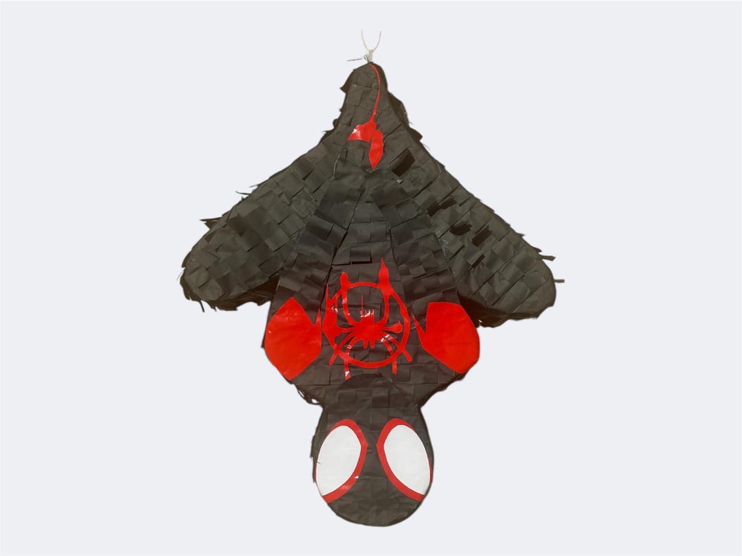 Miles Morales Piñata - Spiderman Spiderverse Birthday Pinata - Etsy