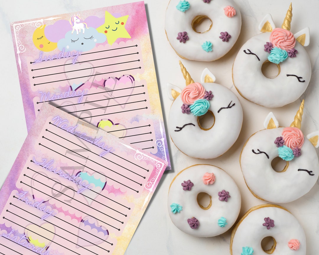 Unicorn Weekly Planner | Dream Journal - Etsy