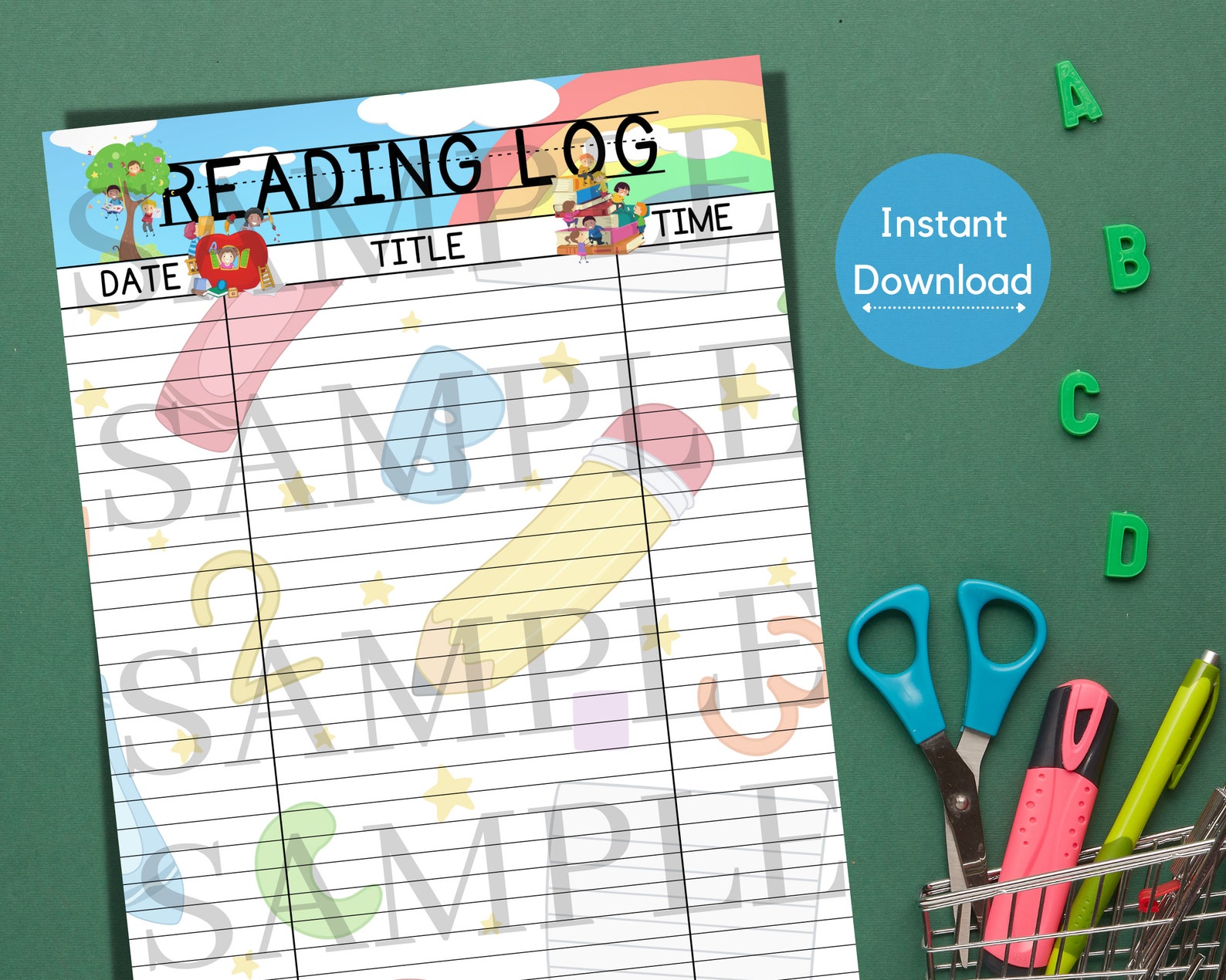 Reading Adventures Reading Log Printable Reading Journal | Etsy