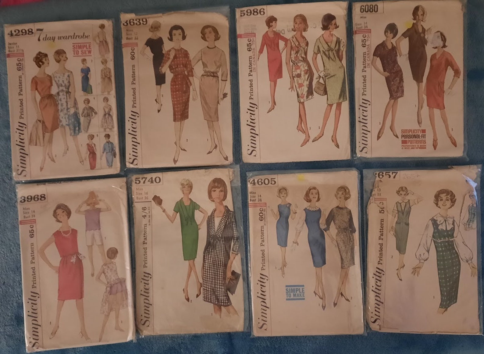 VINTAGE SIMPLICITY Dress Sewing Pattern From 1950s - Etsy