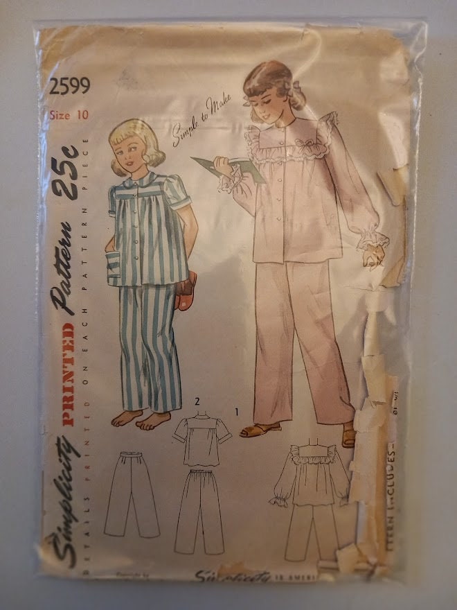 Vintage Children's Dress Sewing Patterns Dressmaking Age 10 Years - Etsy