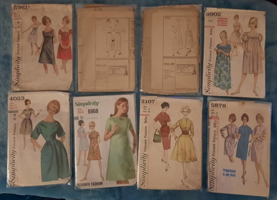 VINTAGE SIMPLICITY Dress Sewing Pattern From 1950s - Etsy