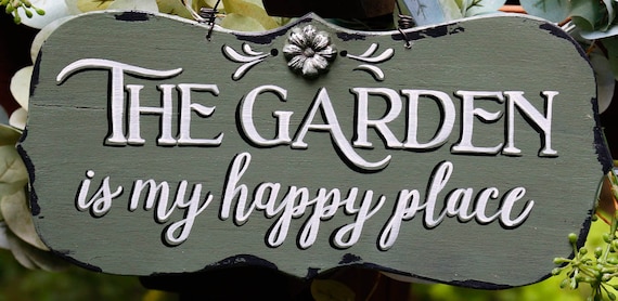 Garden Sign-personalized Garden Sign-flower Garden Sign-rustic - Etsy