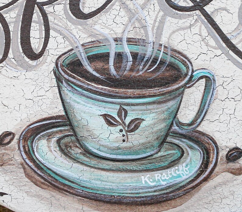 Kitchen Coffee Decor-wood Coffee Sign-coffee Wall Decor-custom - Etsy