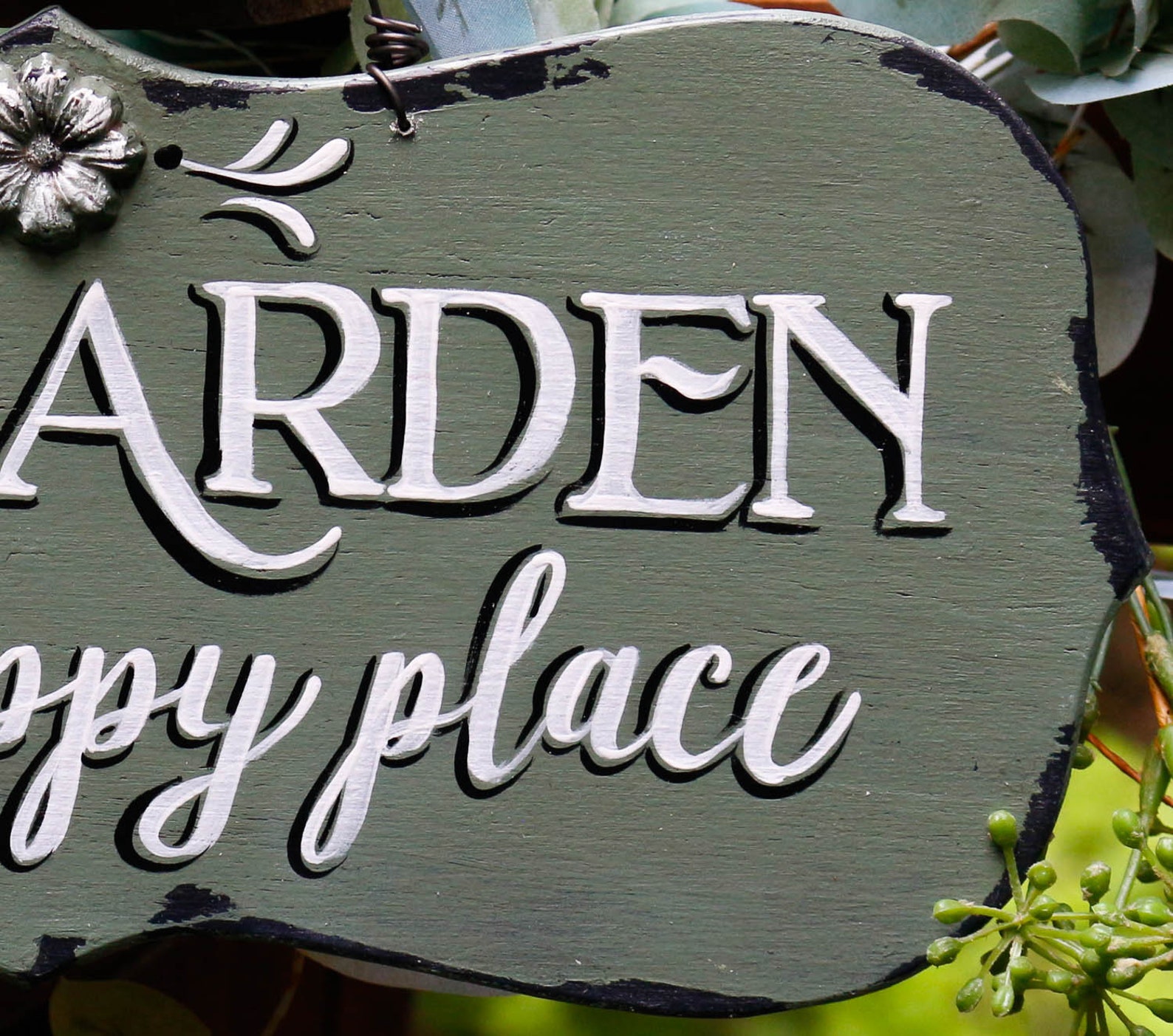Garden Sign-personalized Garden Sign-flower Garden Sign-rustic - Etsy