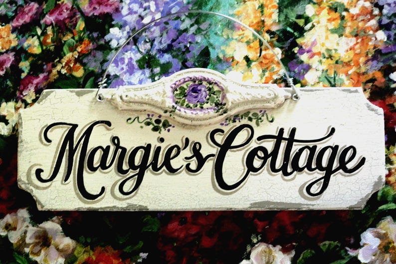 Personalized Cozy Cottage Sign: Hand Painted Vintage Decor - Etsy