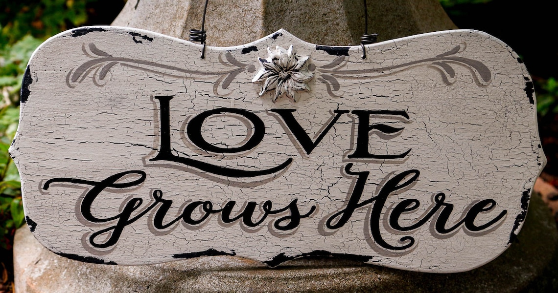 Garden Sign-personalized Garden Sign-flower Garden Sign-rustic | Etsy