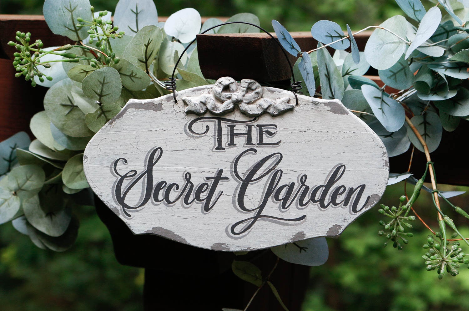 Personalized Hand Painted Garden Sign: Rustic Vintage Decor - Etsy