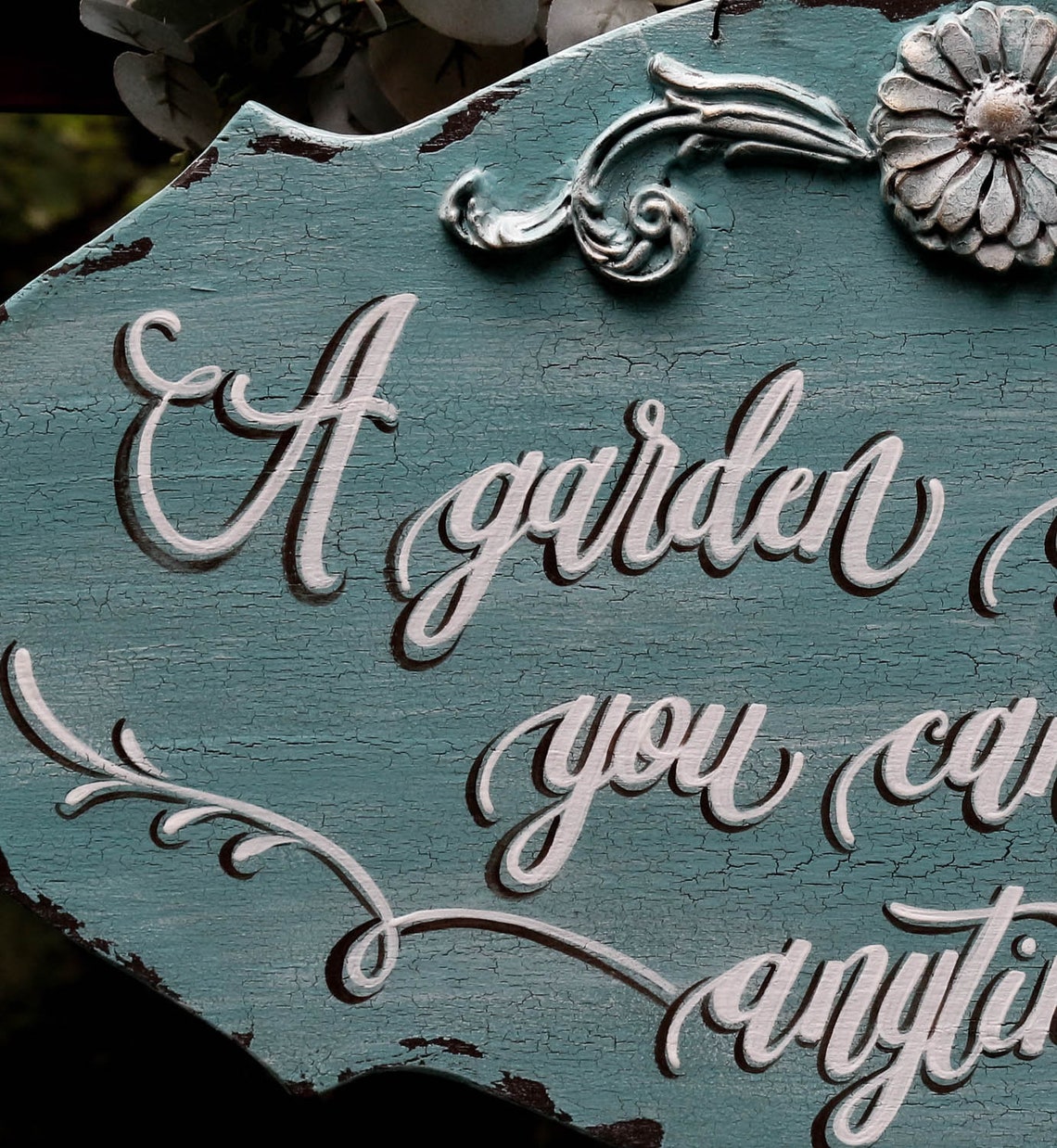 Garden Sign-personalized Garden Sign-flower Garden Sign-rustic - Etsy