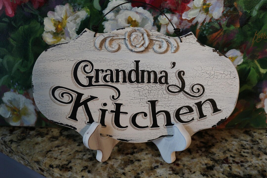 Personalized Grandma's Kitchen Sign: Rustic Cottage Decor - Etsy