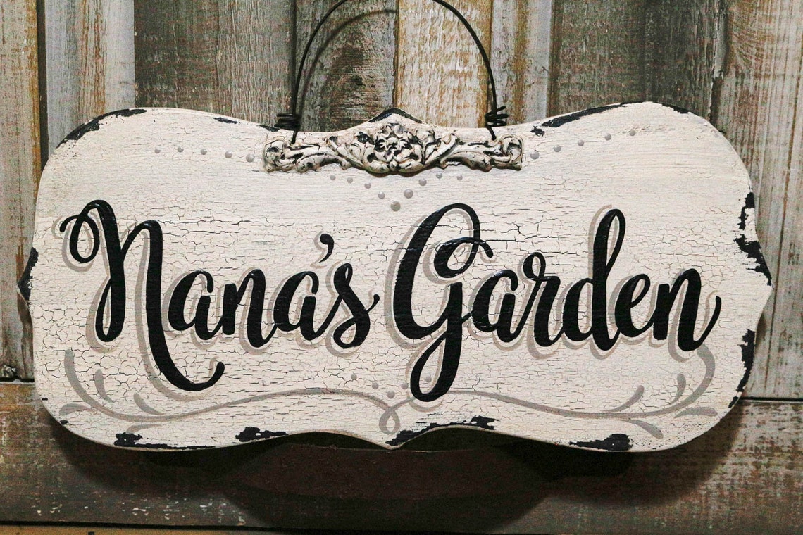 Garden Sign-personalized Garden Sign-flower Garden Sign-rustic - Etsy