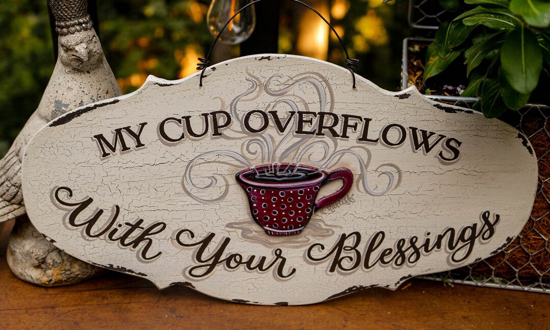 Hand Painted Coffee Bar Sign: Rustic Farmhouse Kitchen Decor - Etsy