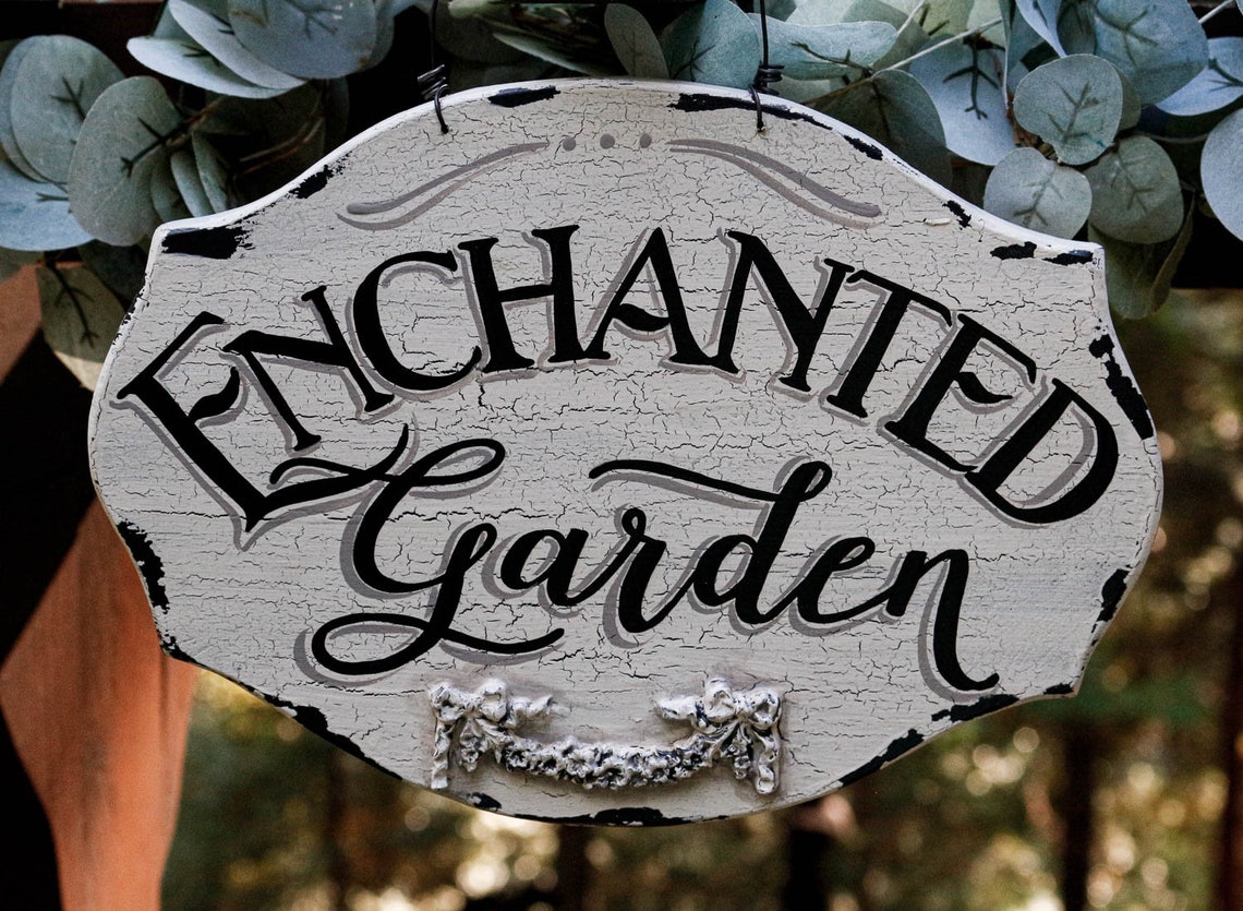 Garden Sign-personalized Garden Sign-flower Garden Sign-rustic - Etsy