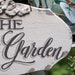 Garden Sign-personalized Garden Sign-flower Garden Sign-rustic Garden ...
