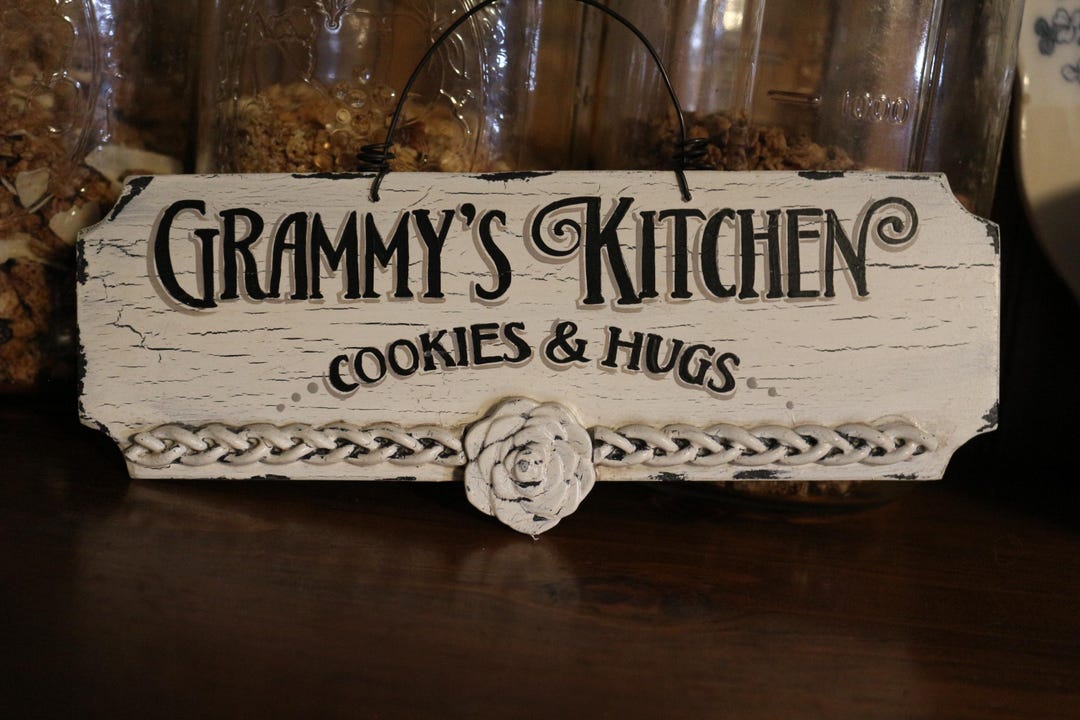 Personalized Grandma's Kitchen Sign: Rustic Cottage Decor - Etsy