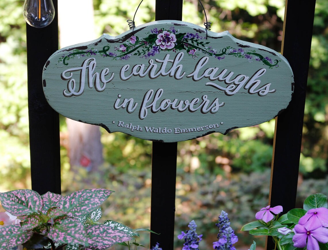 Garden Sign-personalized Garden Sign Flower Garden - Etsy