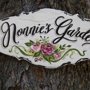 Garden Sign-personalized Garden Sign- Flower Garden Sign-rustic Garden ...
