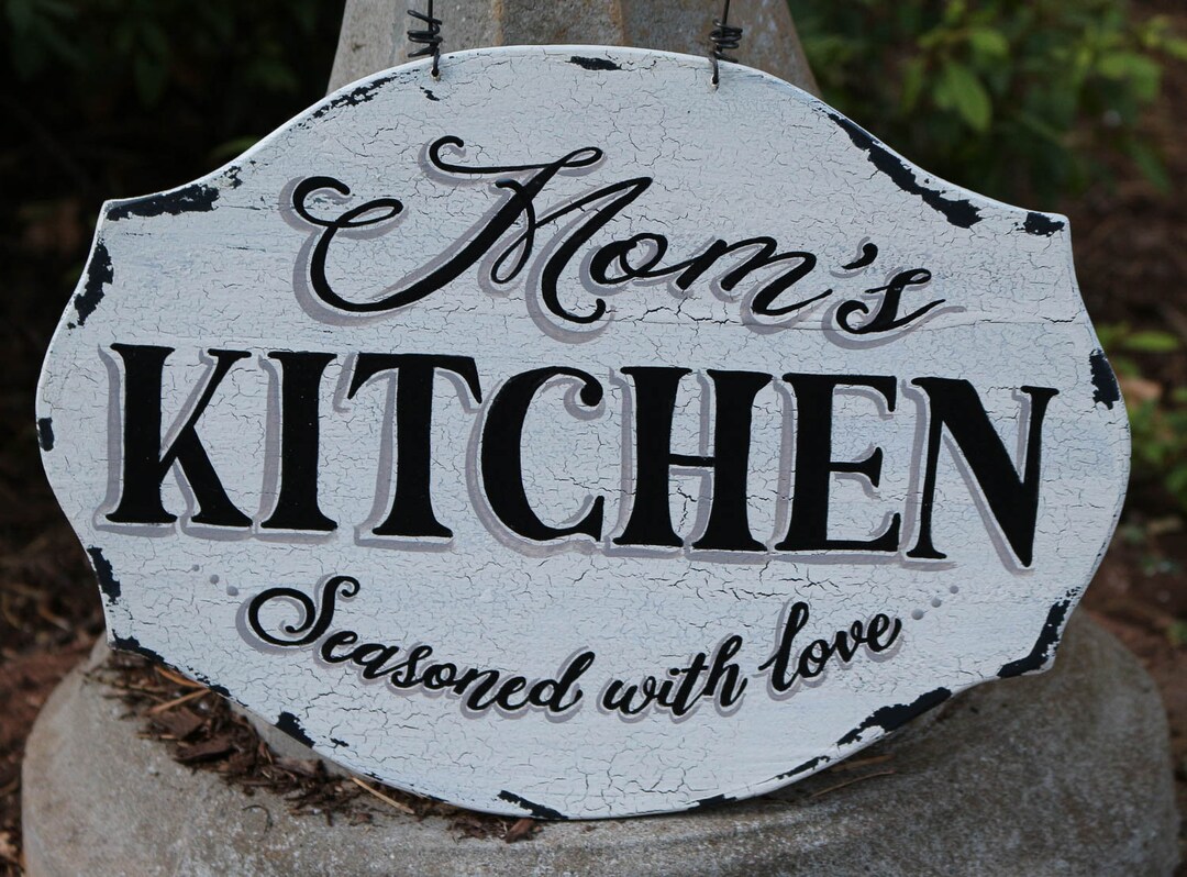 Mom's Kitchen Sign-mom's Kitchen Wood Sign-country Kitchen Sign-country ...
