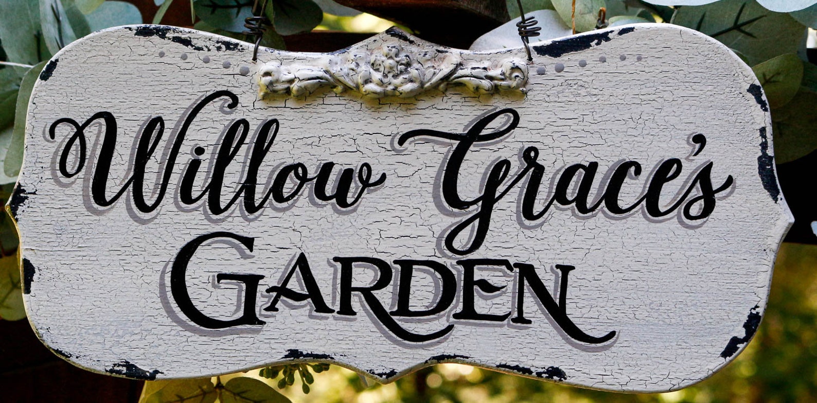 Garden Sign-personalized Garden Sign-flower Garden Sign-rustic - Etsy