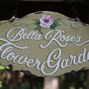 Flower Garden Sign Personalized Garden Sign Rustic Garden - Etsy