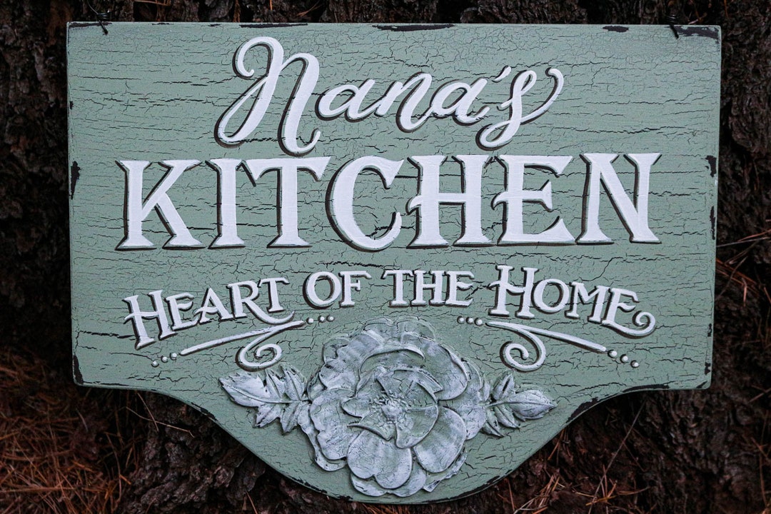 Nana's Kitchen Sign-nana's Kitchen Wood Sign-country Kitchen Sign ...
