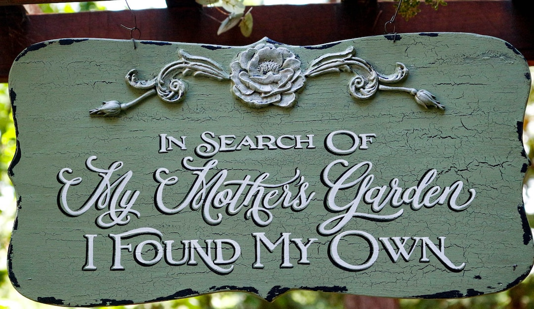 Garden Sign-personalized Garden Sign-flower Garden Sign-rustic Garden ...