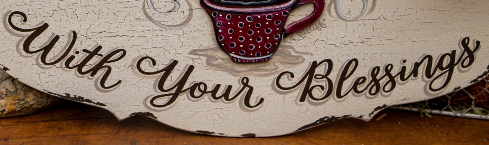 Hand Painted Coffee Bar Sign: Rustic Farmhouse Kitchen Decor - Etsy