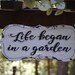 Garden Sign-personalized Garden Sign-flower Garden Sign-rustic - Etsy