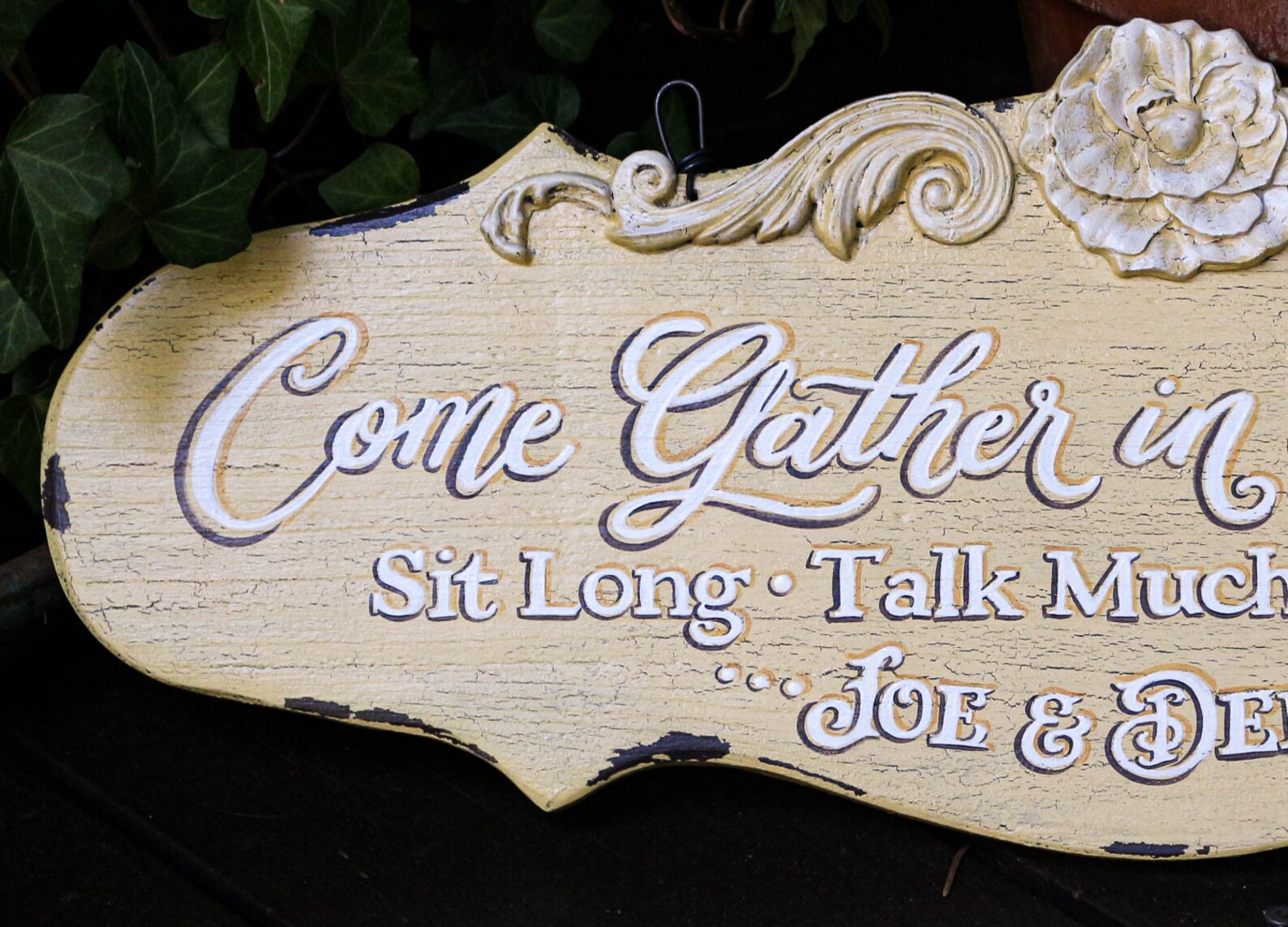 Garden Sign-personalized Garden Sign-flower Garden Sign-rustic Garden ...