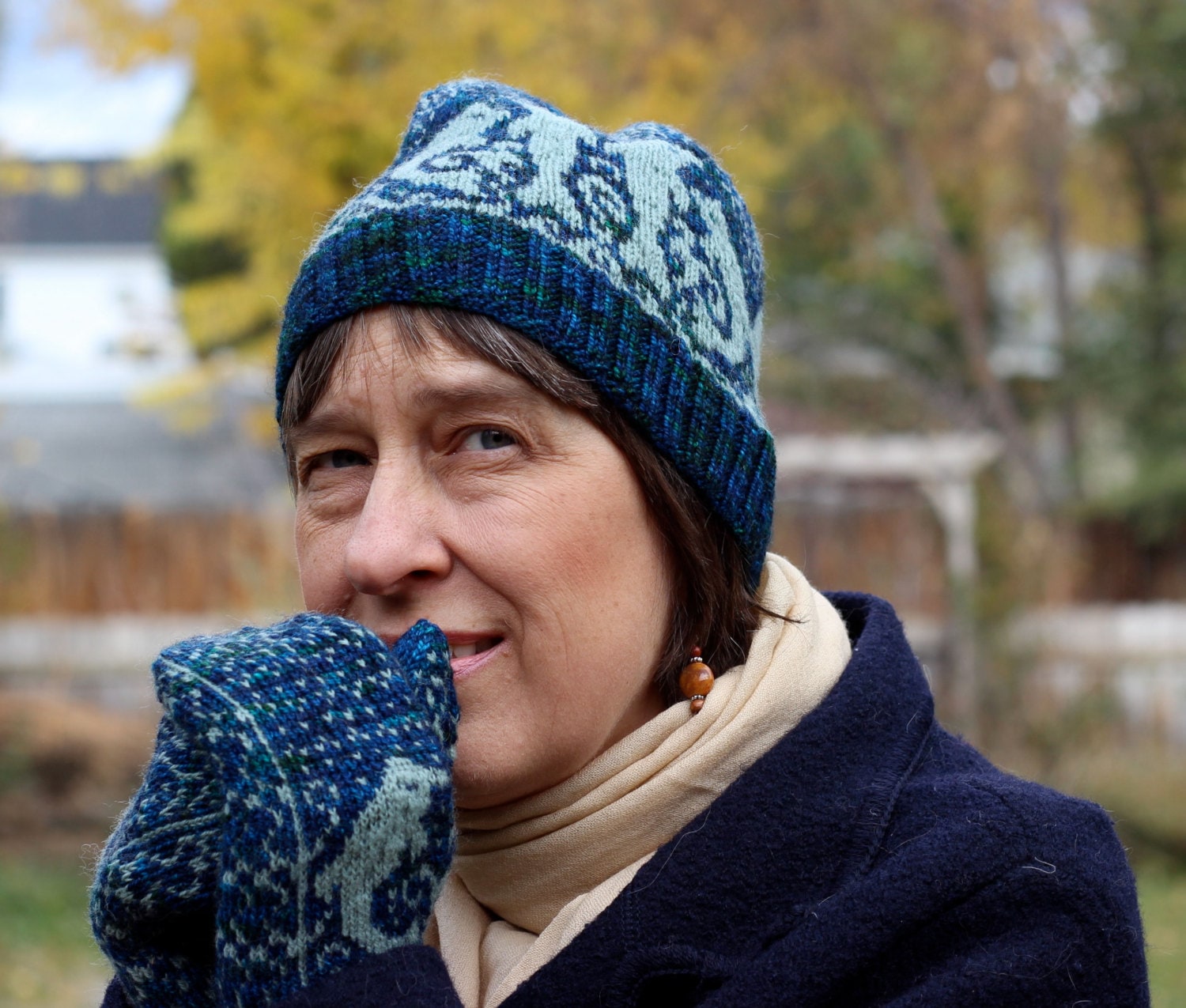 Dancing Dolphins Hat and Mitten Set Digital Knitting Pattern Pdf-fair ...