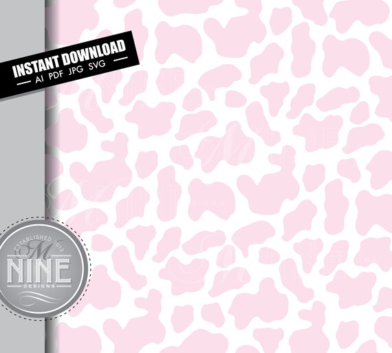 Pink Cow Print Background