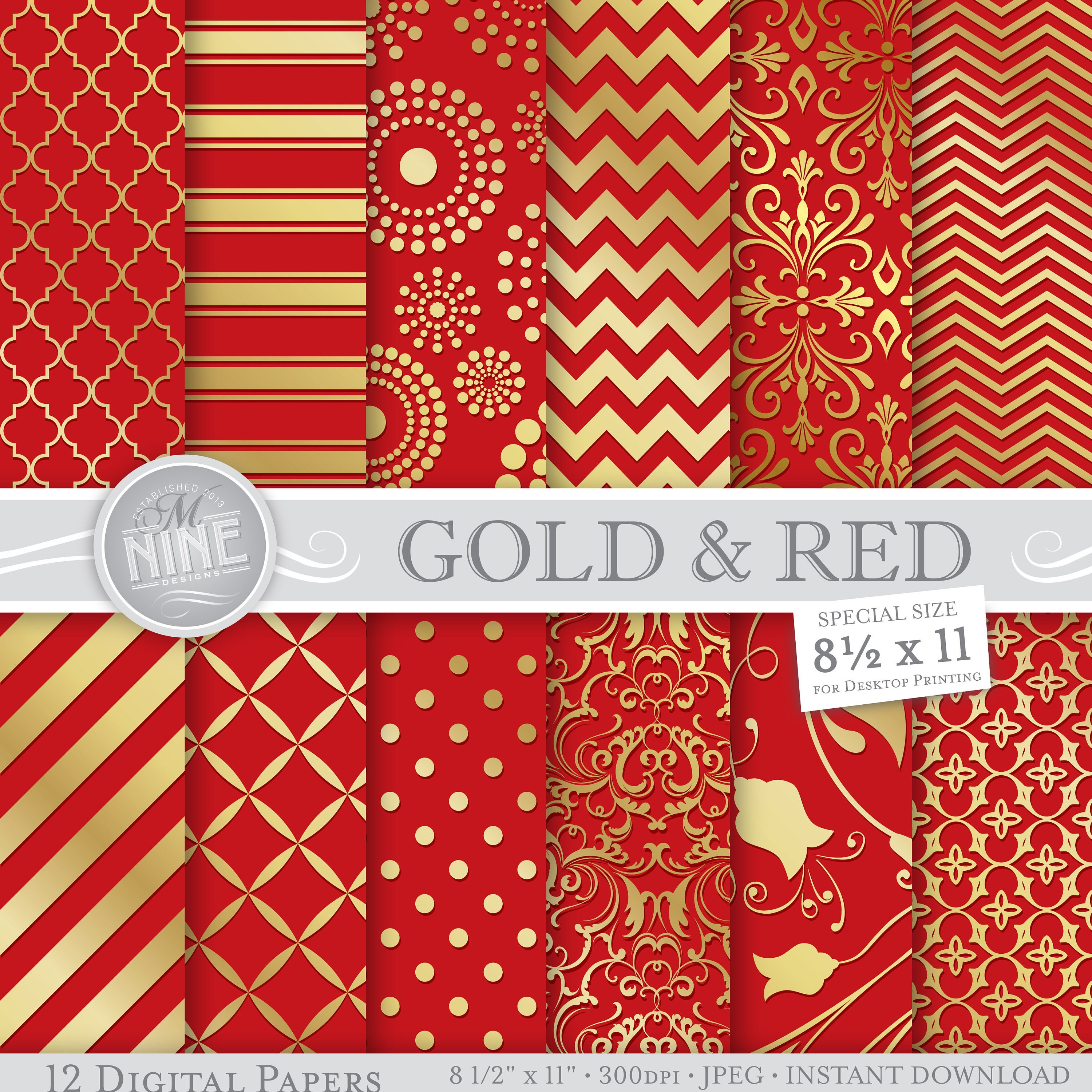 Red Scrapbook Paper Patterns