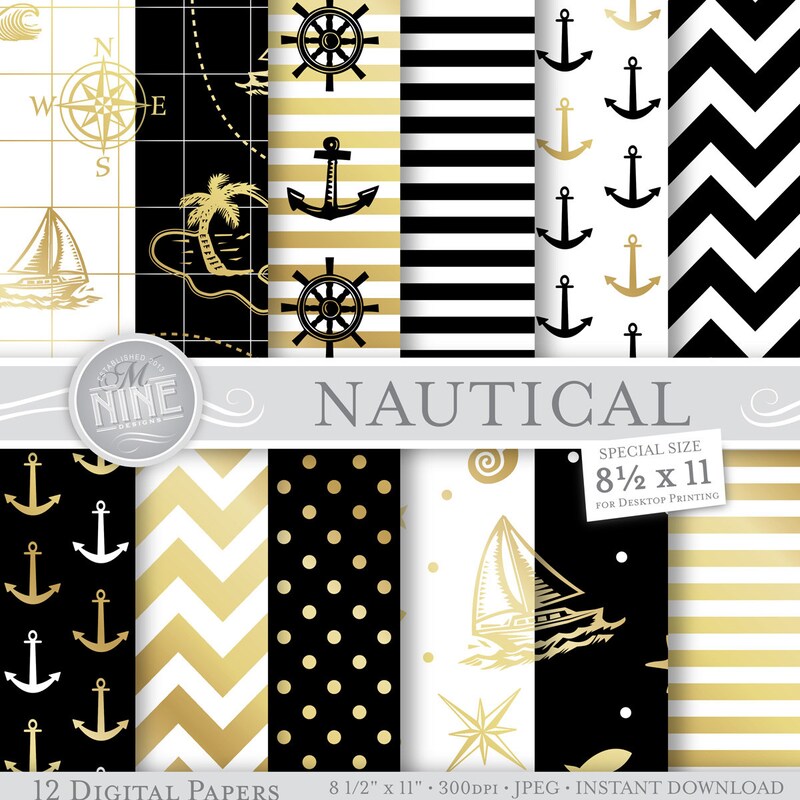Nautical Paper - Etsy