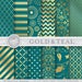 GOLD and TEAL Digital Paper Patterns Gold Patterns Prints, Instant Download, Patterns Printable ...
