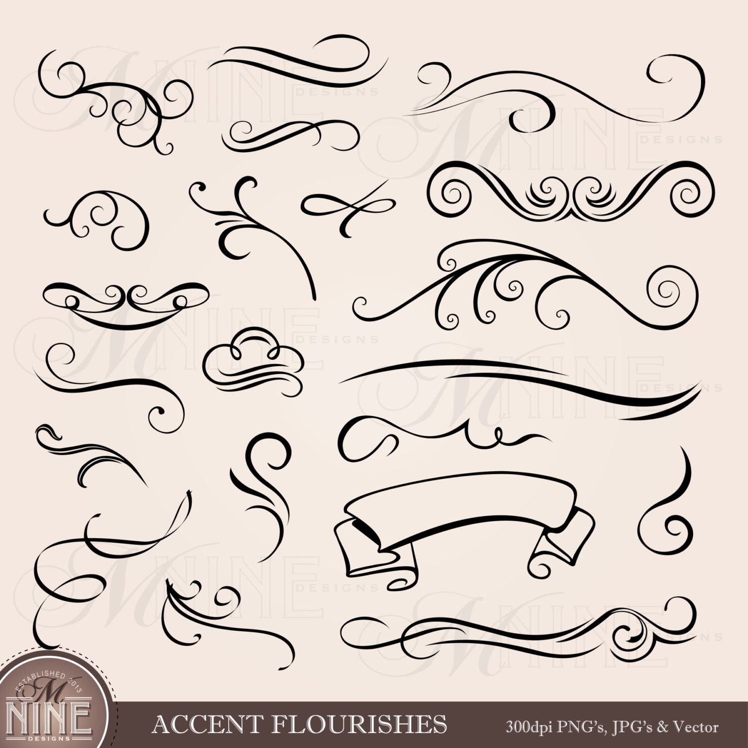 Center Flourish Vector