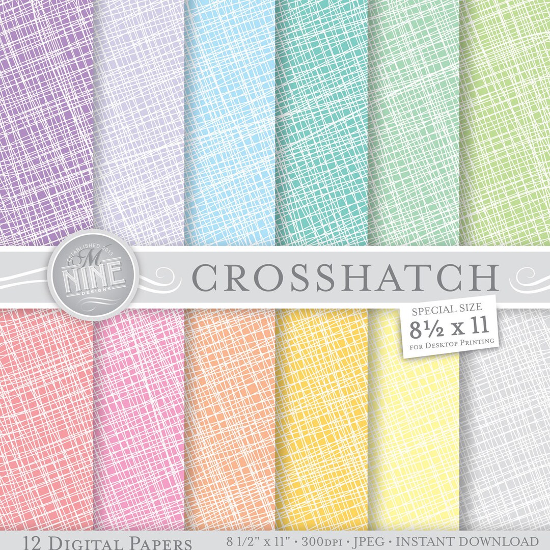 PASTEL CROSSHATCH Pattern Digital Paper Pack Pattern Prints, Instant ...