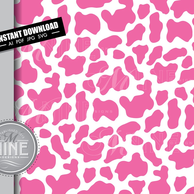 Pink Cow Print - Etsy