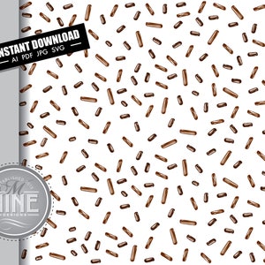 Chocolate Sprinkles Pattern, Seamless Dessert Cupcake Party Decorations ...