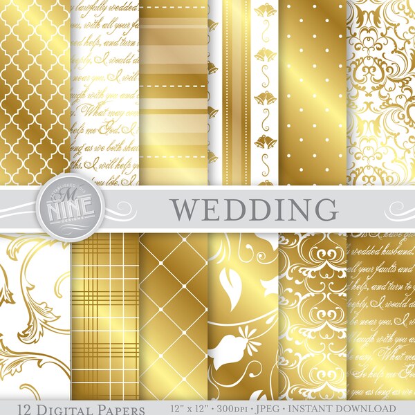 Gold Scrapbook Paper - Etsy