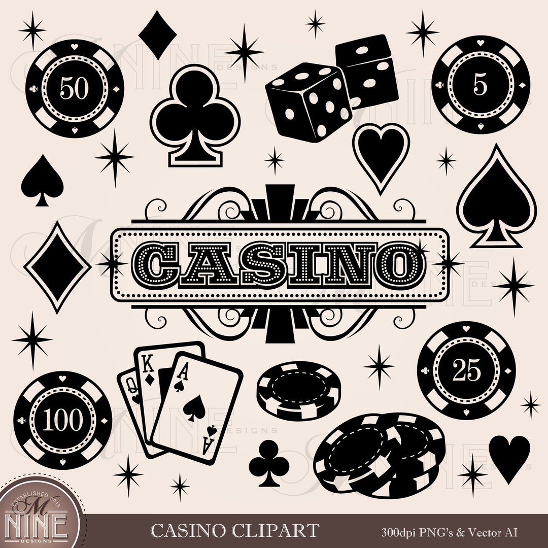 CASINO Clip Art Casino Accents Design Elements Casino Downloads Vector ...