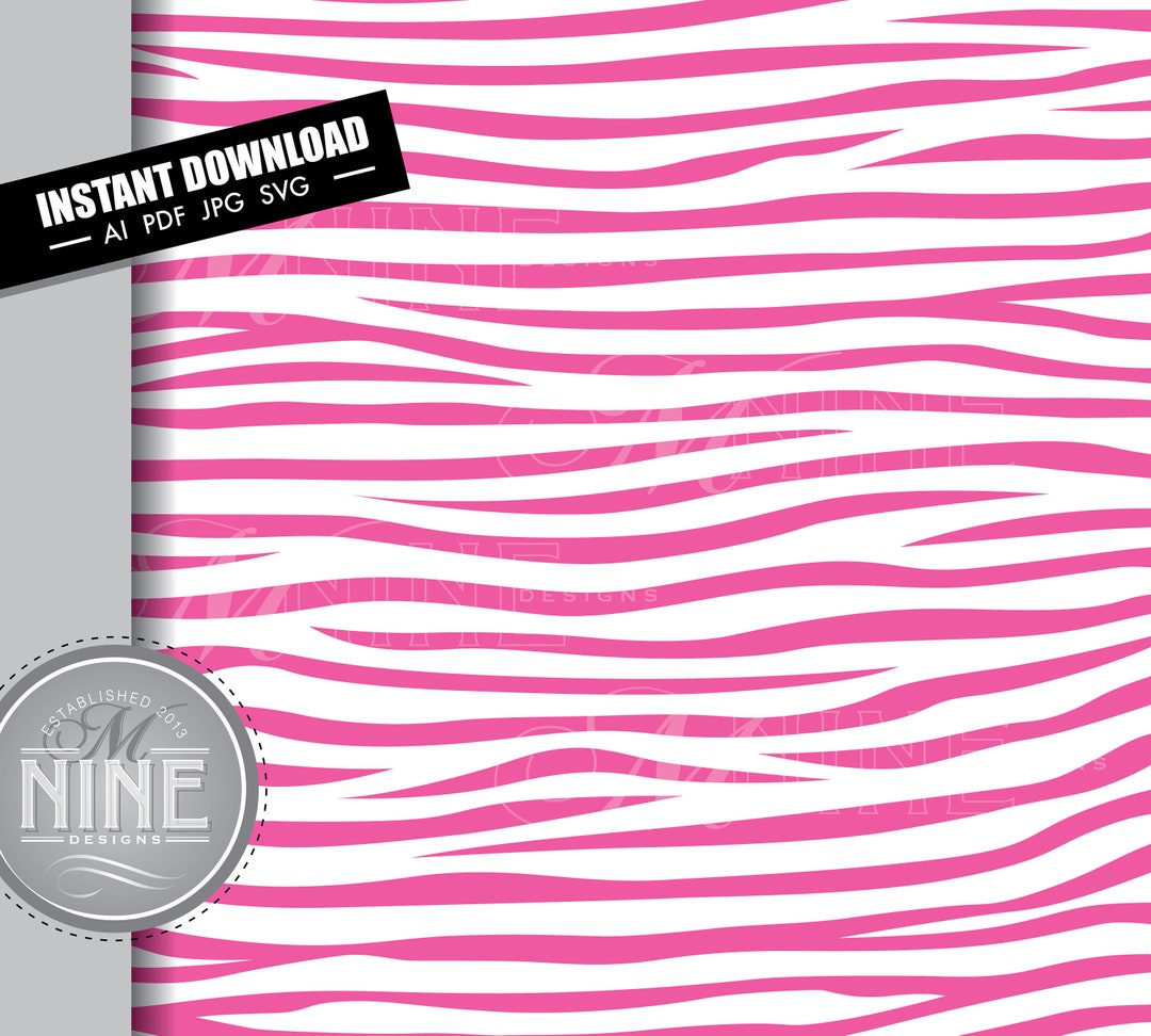 Seamless Hot Pink Tiger Stripes Digital Paper, Wild Stripes Pattern Svg ...