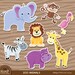 Zoo Animal Sticker Clip Art / ZOO ANIMALS Clipart Downloads / - Etsy