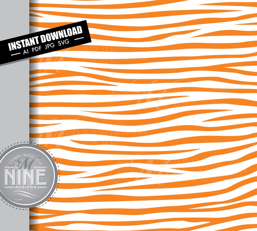 Seamless Tiger Stripes Digital Paper, Wild Stripes Pattern Svg Pdf Jpg ...