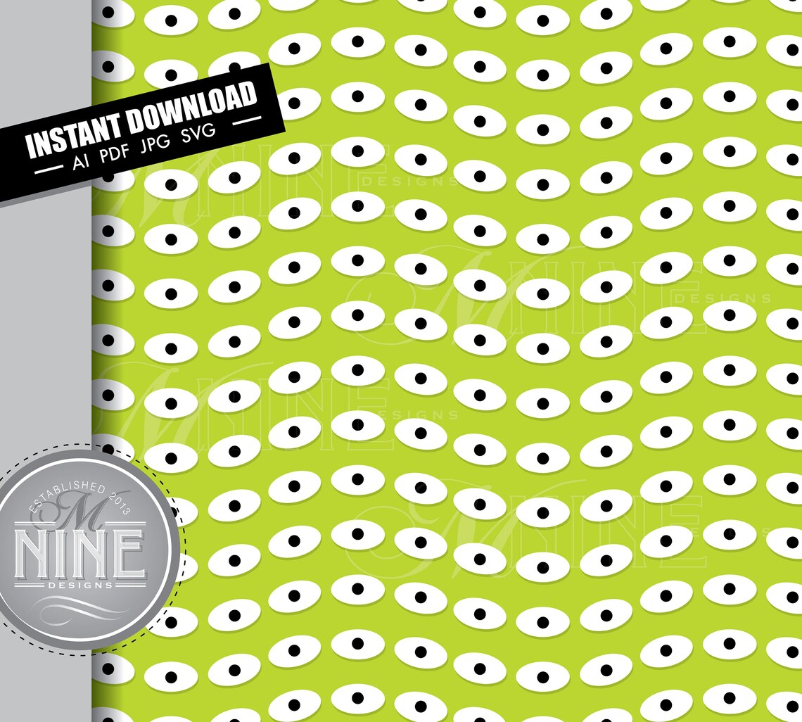 Alien Eyes Pattern Alien Eyes Digital Paper Svg Pdf Jpg - Etsy