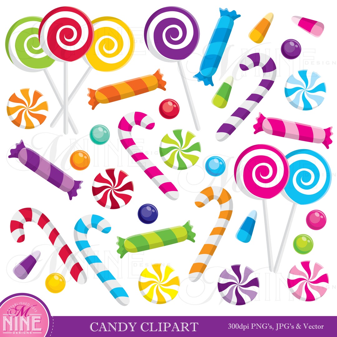 CANDY Clip Art / CANDY Clipart Downloads / Candy Theme Party, Candy ...