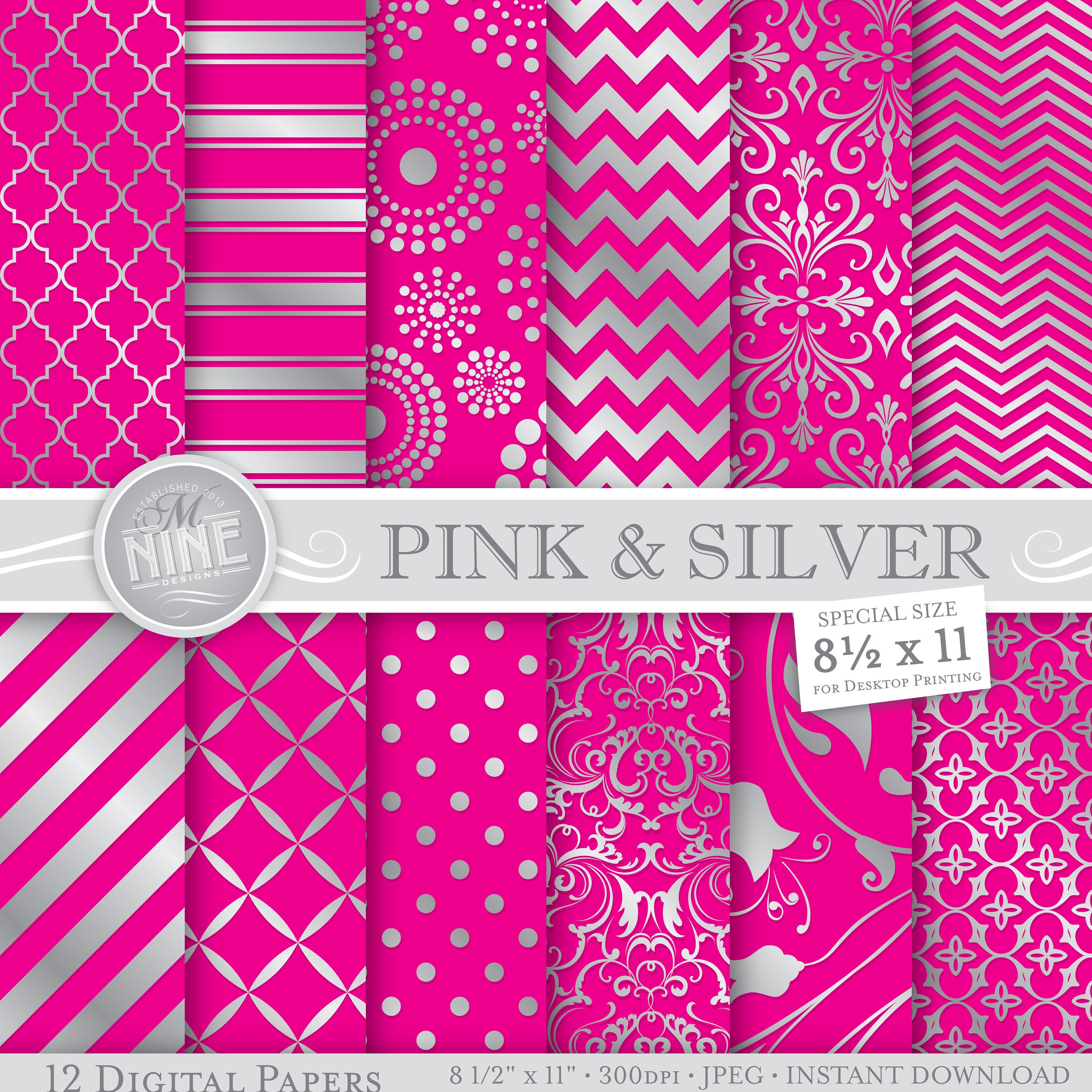 Hot Pink Scrapbook Paper