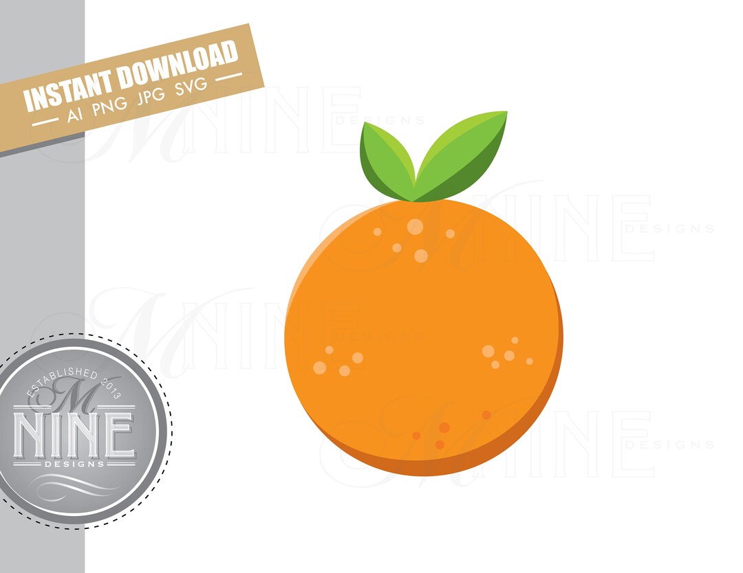 Orange Clip Art Downloads Vector Orange Ai Png Jpg Svg Pdf - Etsy