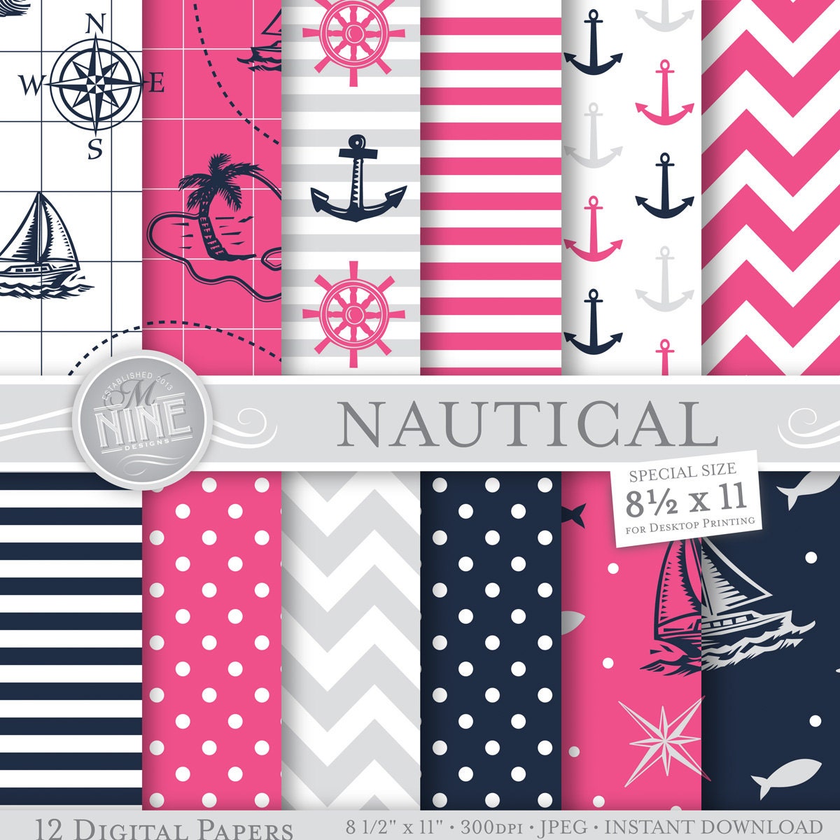 Pink Nautical Backgrounds