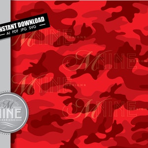 Red Camouflage Pattern Seamless Repeatable Camouflage Svg Pdf Jpg ...