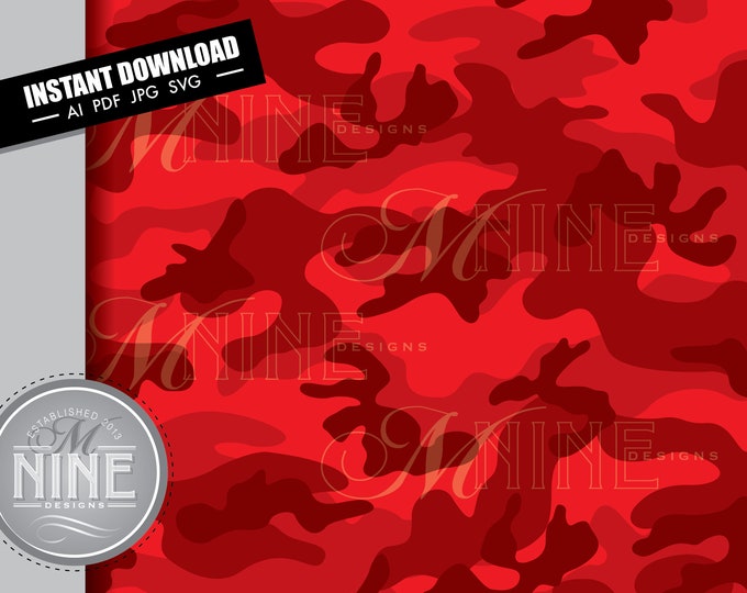 Red Camouflage Pattern Seamless Repeatable Camouflage Svg - Etsy